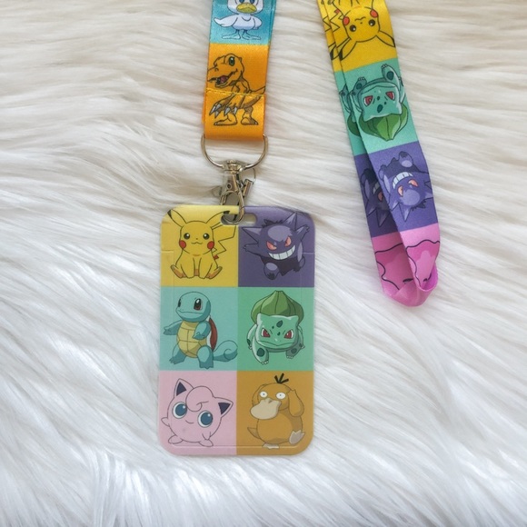 Pokemon | Other | Pokmon Lanyard With Id Card Holder | Poshmark
